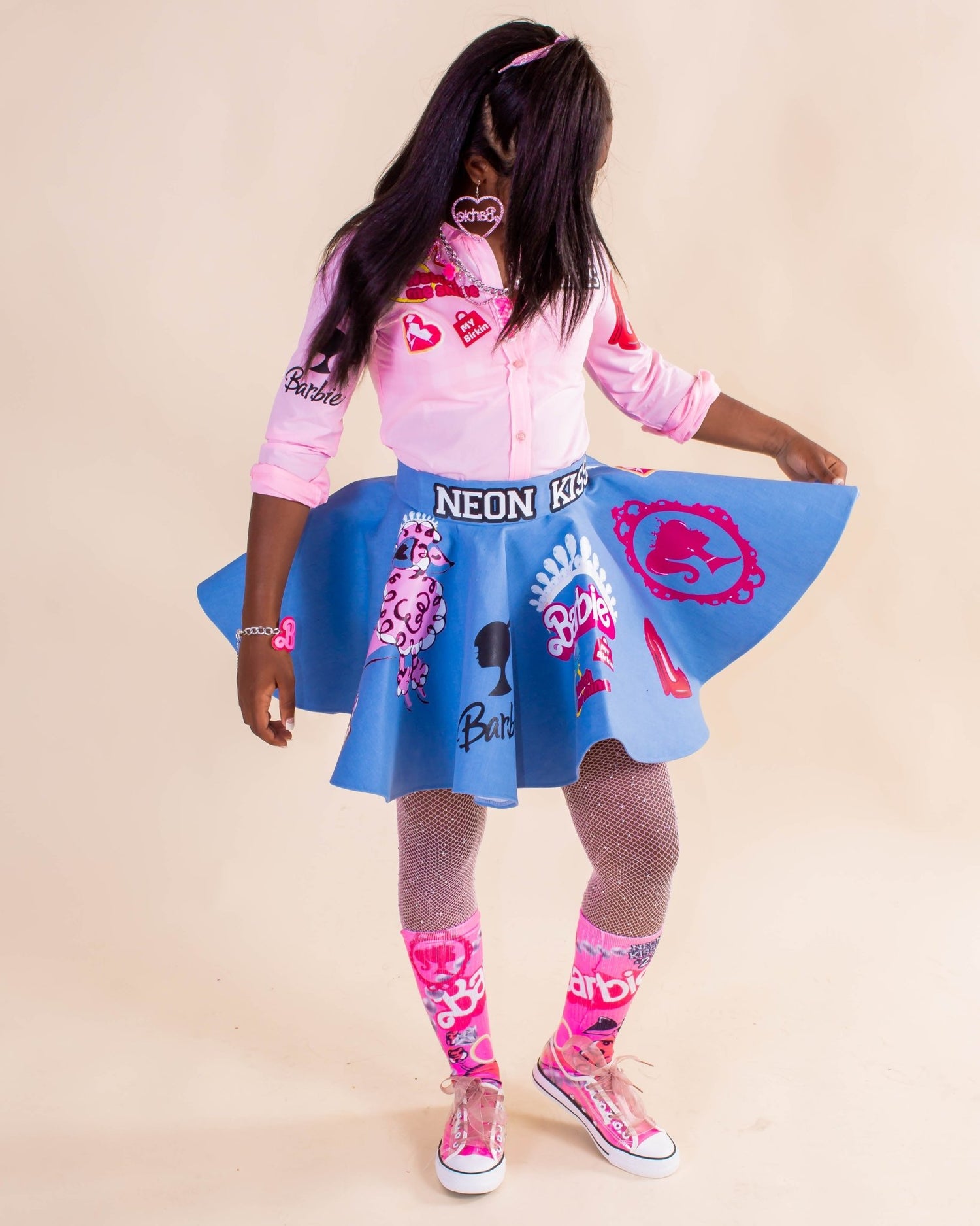 Rose Pink Rhinestone Stockings – neonkissesinc.com